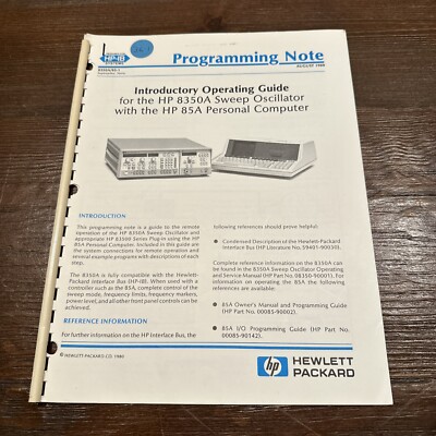 Manuals & Books - Sweep Oscillator