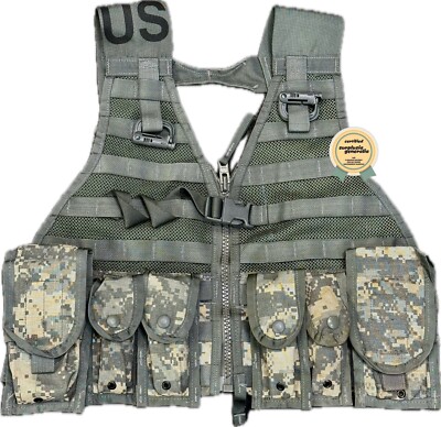 US Army Surplus Tactical Rifle/Pistol Vest Set! Includes 6 Magazine ...