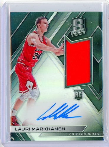 2017-18 Panini Spectra LAURI MARKKANEN Silver AUTO Autograph RC Rookie ...