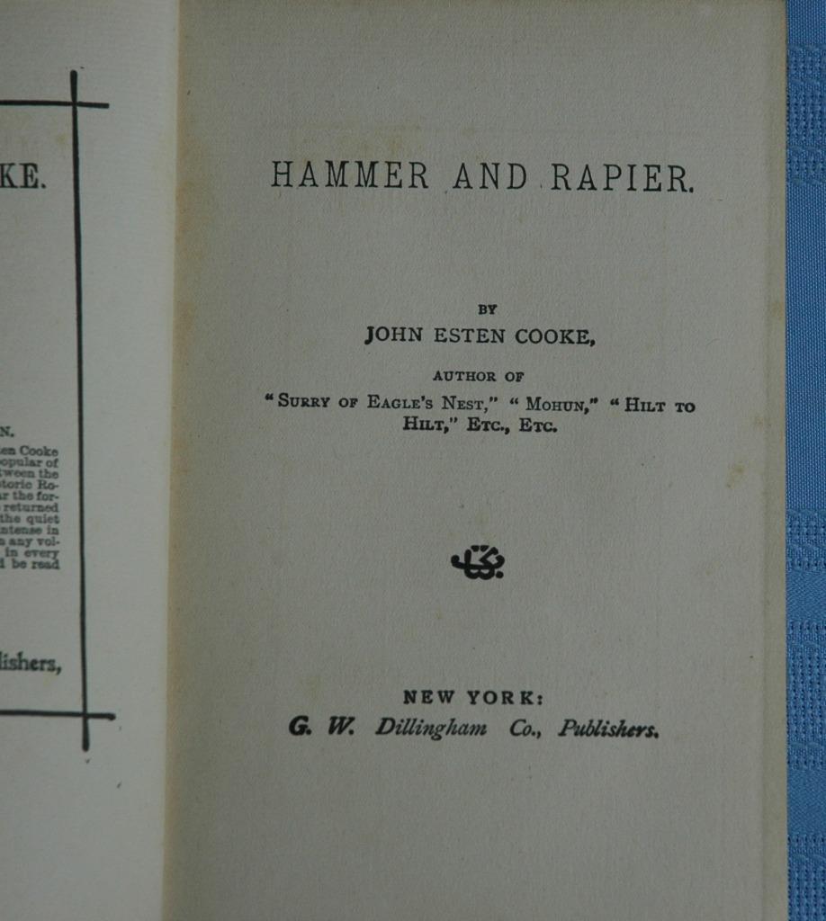 Lot of 6 Early Printings of Historical Civil War Fiction by John Esten ...