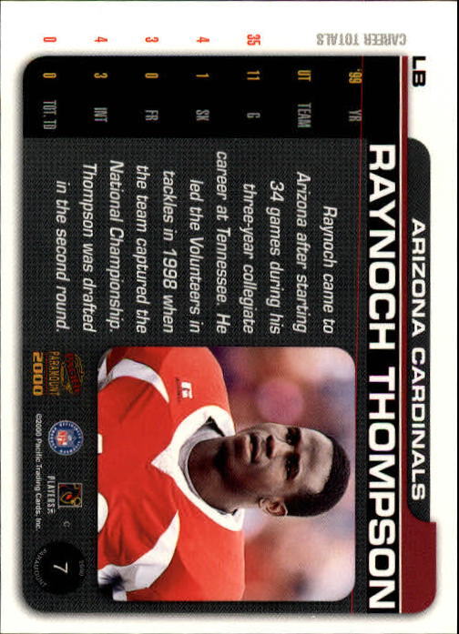 2000 Paramount #7 Raynoch Thompson RC | eBay
