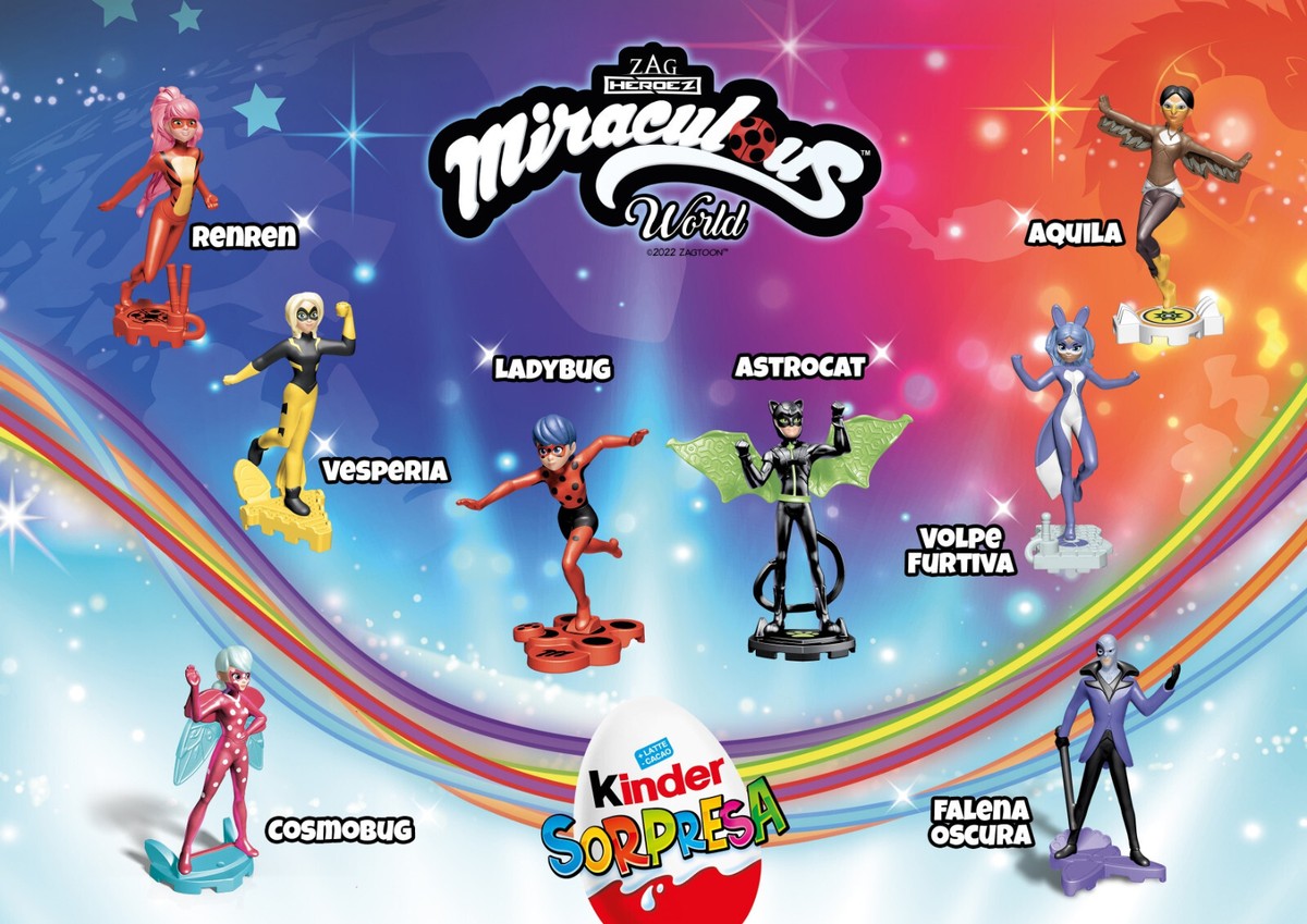 Kinder Ovo Miraculous World 2024 - Ladybug - Miraculo Personagens😵 ...