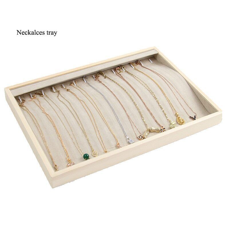 Velvet Necklace Ring Earring Holder Jewelry Tray Display Organizer ...