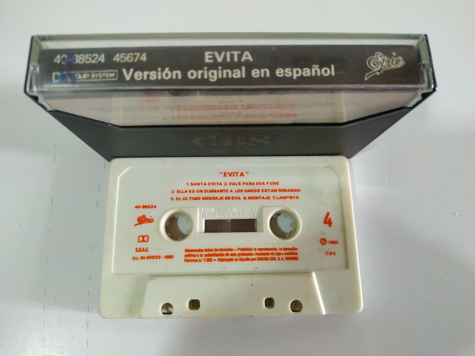 Evita Spanish Version Cassette 2 Epic 1980 - Tape Cassette | eBay