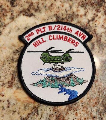 ARMY PATCH, AVIATION FLIGHT SUIT PATCH, 2ND PLATOON, B COMPANY 214TH ...