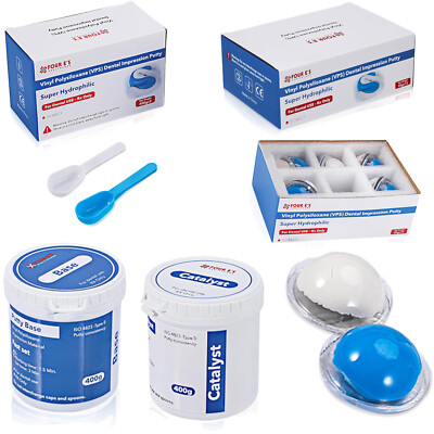 New Dental Impression Putty Fast Set 800g VPS Putty (400g Base & 400g ...