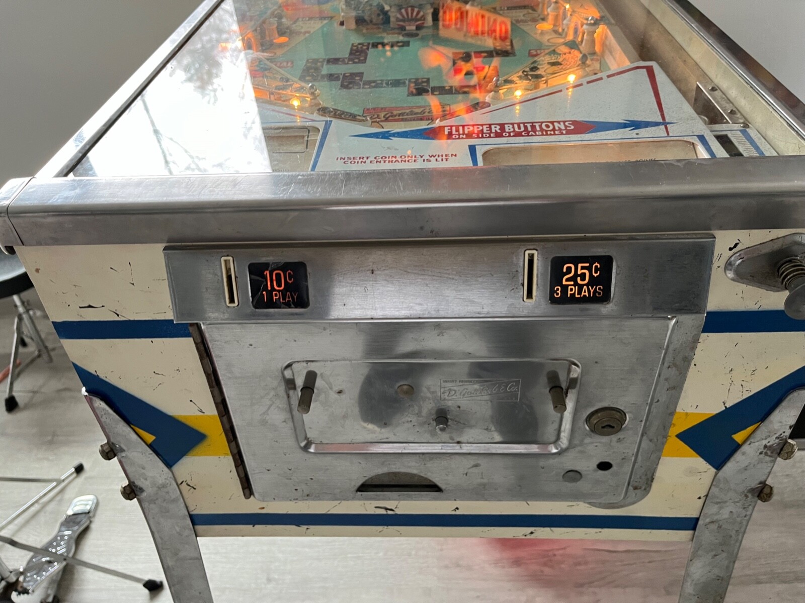 Vintage pinball machine Domino Gottlieb | eBay