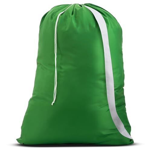 Shoulder Strap Laundry Bag - Drawstring Locking Closure, Durable Nylon ...