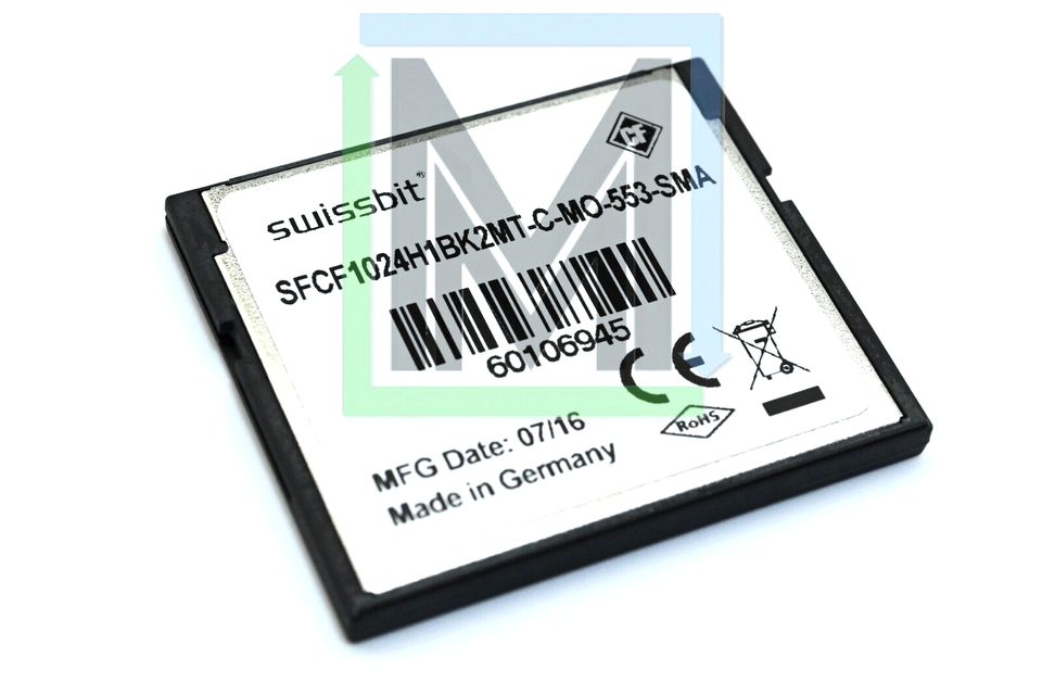 SFCF1024H1BK2MT SWISSBIT 1GB 1 GB Compact Flash CompactFlash CF Card ...