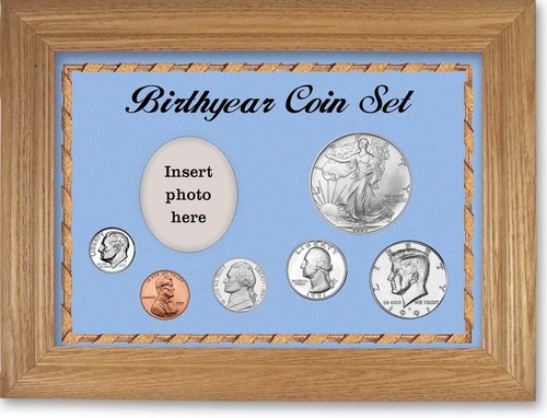 Blue Framed Deluxe Birth Year Coin Gift Set For Boys, 1991 | eBay