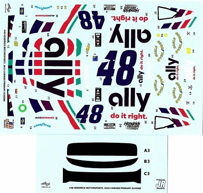Powerslide #48 Ally 2022 Alex Bowman Nascar decal | eBay