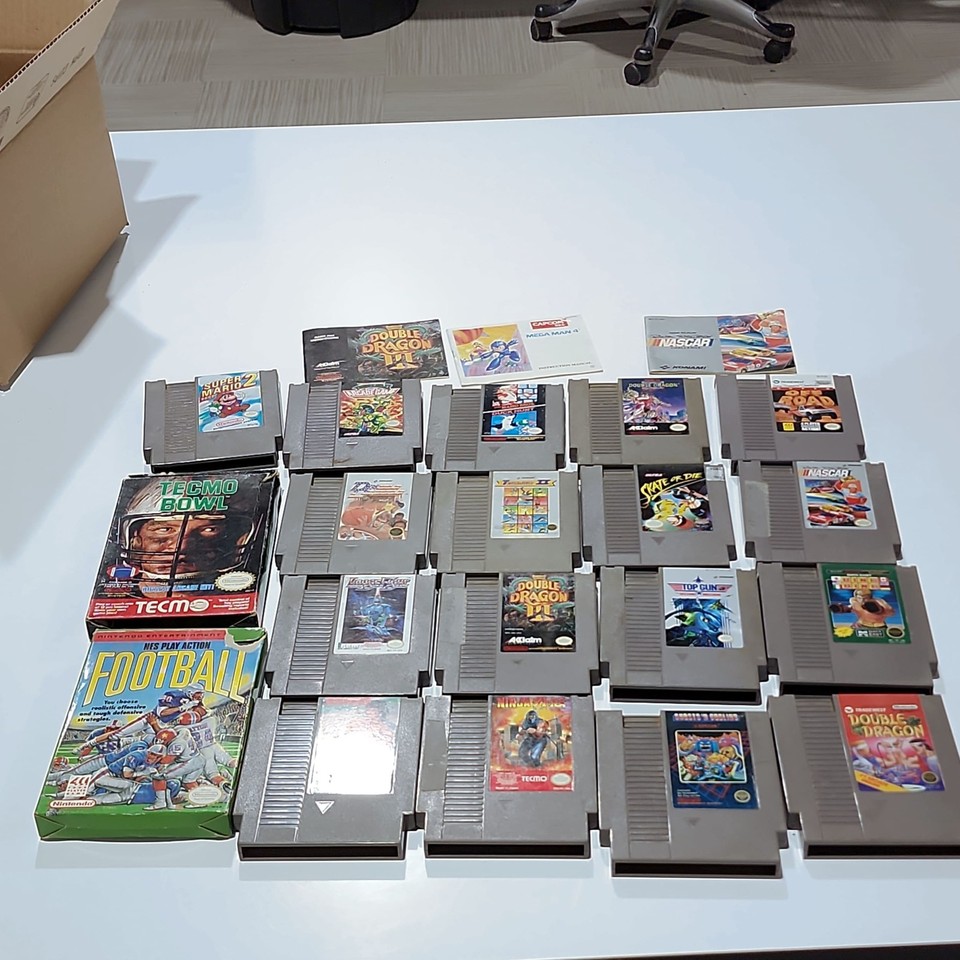 Nintendo NES Game Lot 19: Zelda II+Mario 2+Mega Man 3+D.Dragon+TMNT ...