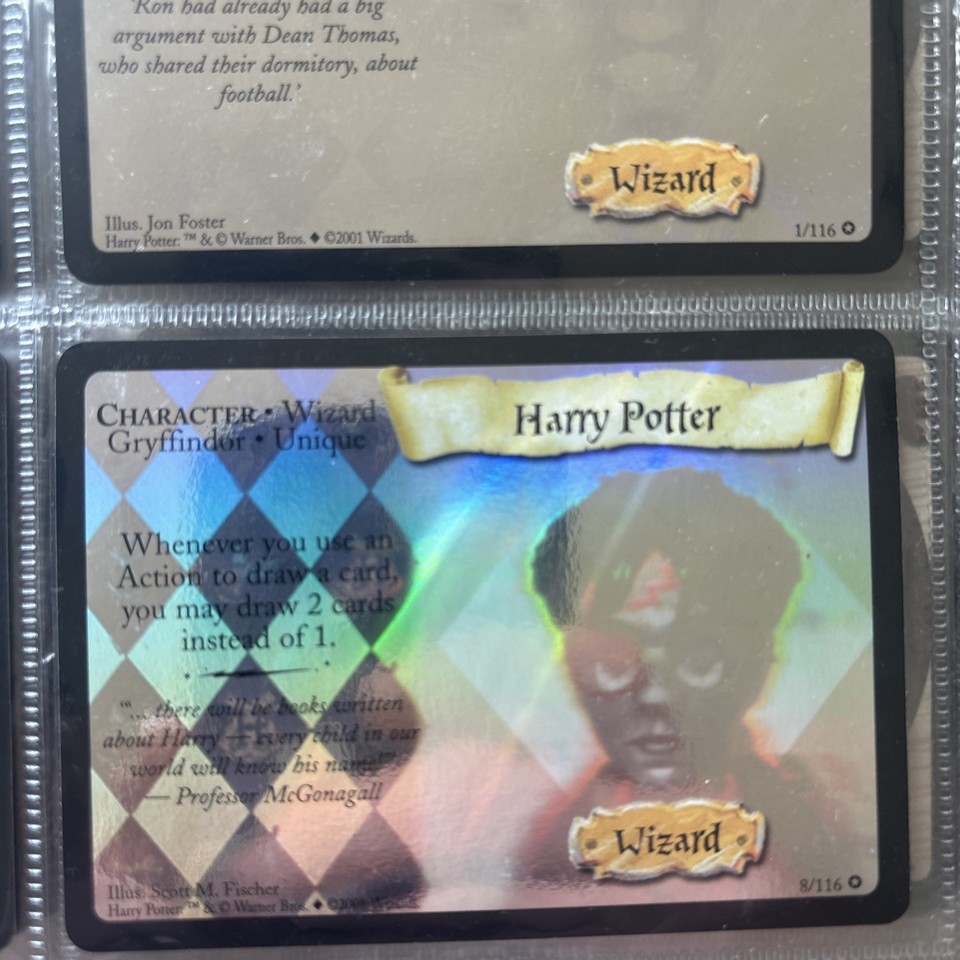 2001 Harry Potter Base #8 WOTC HOLO Portrait "Rookie" TCG Rare PSA 8 ...