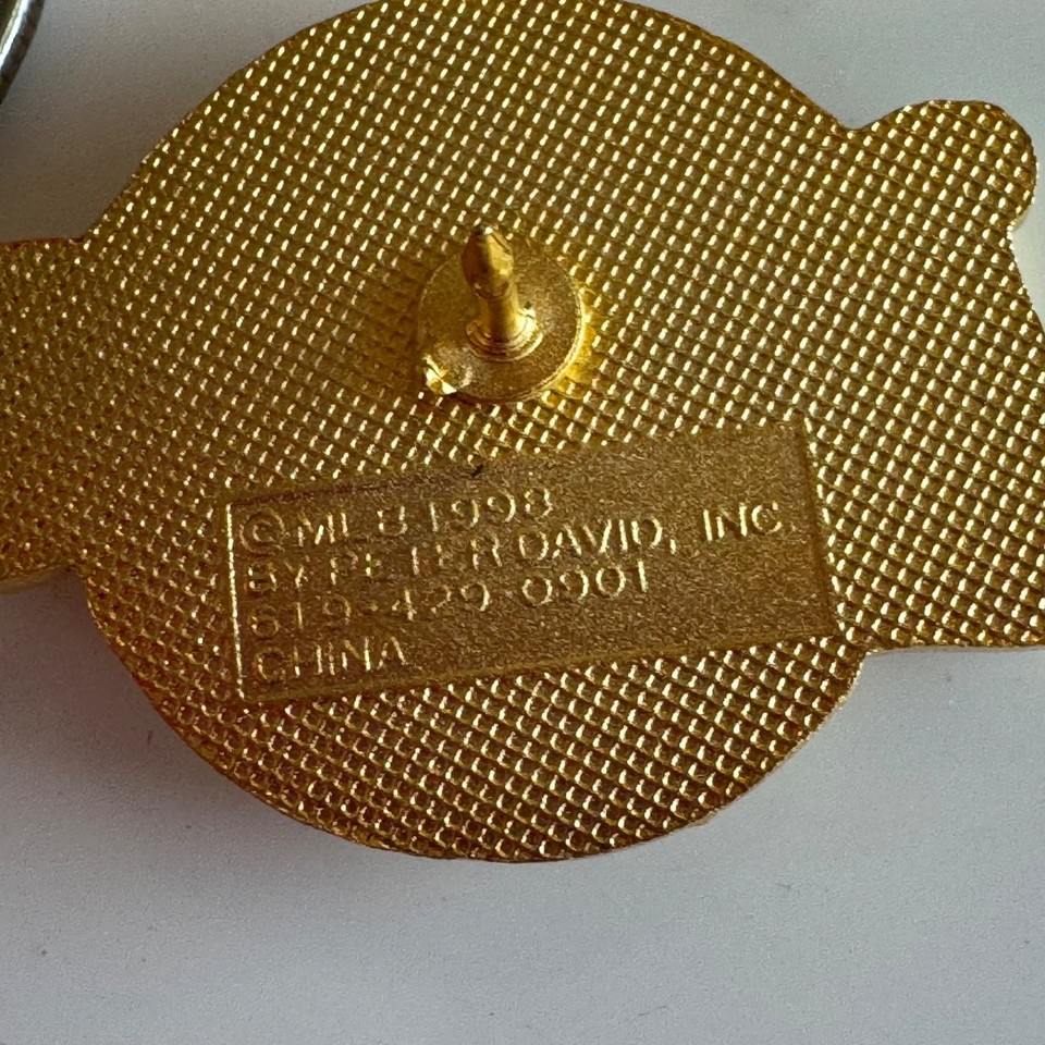 Vintage Florida Marlins Gold Baseball Script Logo Enamel Lapel Pin ...