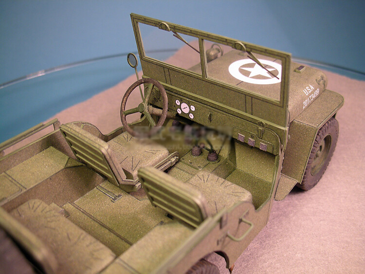 1:25 World War II Willys JEEP MB Car Paper Model DIY Models & Kits | eBay