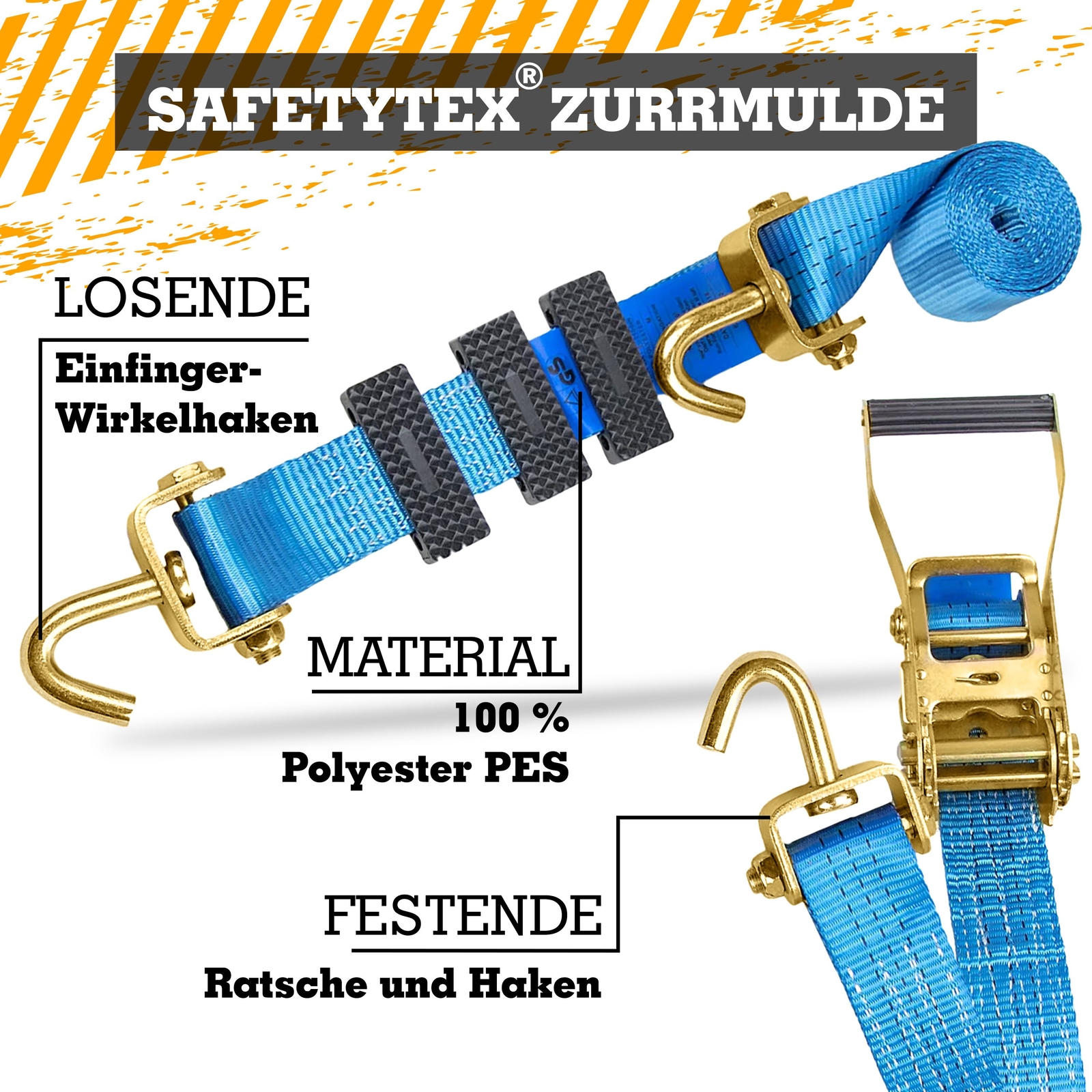 4x Autotransport Spanngurt 50mm Radsicherung Zurrgurt PKW Trailer KFZ ...