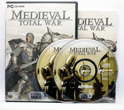 MEDIEVAL TOTAL WAR PC CD ROM GIOCO EDIZIONE INTEGRALE INGLESE 2 DISCHI ...