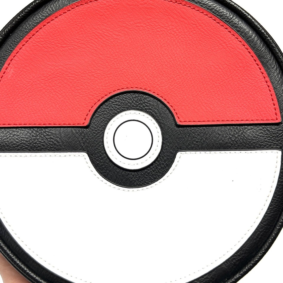 Pokemon Loungefly Crossbody Pokeball Purse Faux Leather Vinyl Poly Bag ...