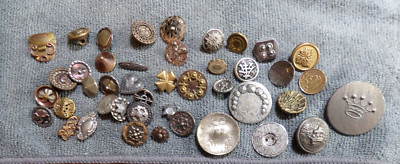 Lot of 70 Vintage Antique Metal Picture Work Uniform Buttons Various ...