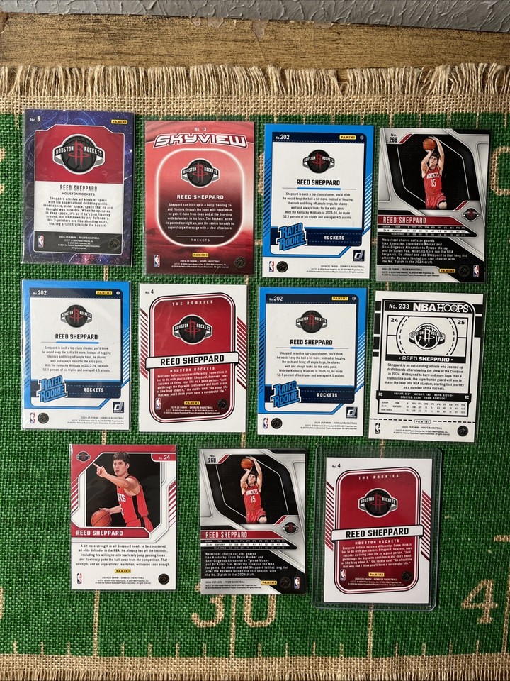 Reed Sheppard 11 Card! Houston Rockets! Rated Rookies! SkyView! Rookie ...