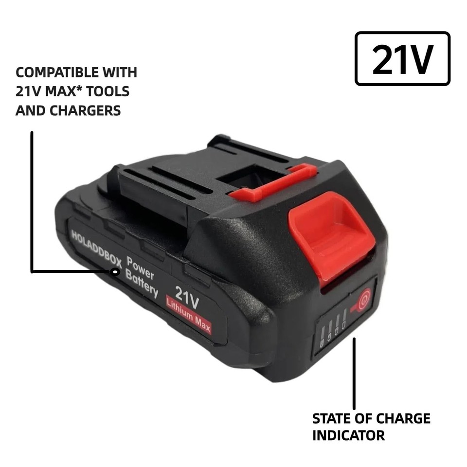 21V Battery for Mini Chainsaw, Rechargeable Lithium-Ion, 4/6 inch Saws ...