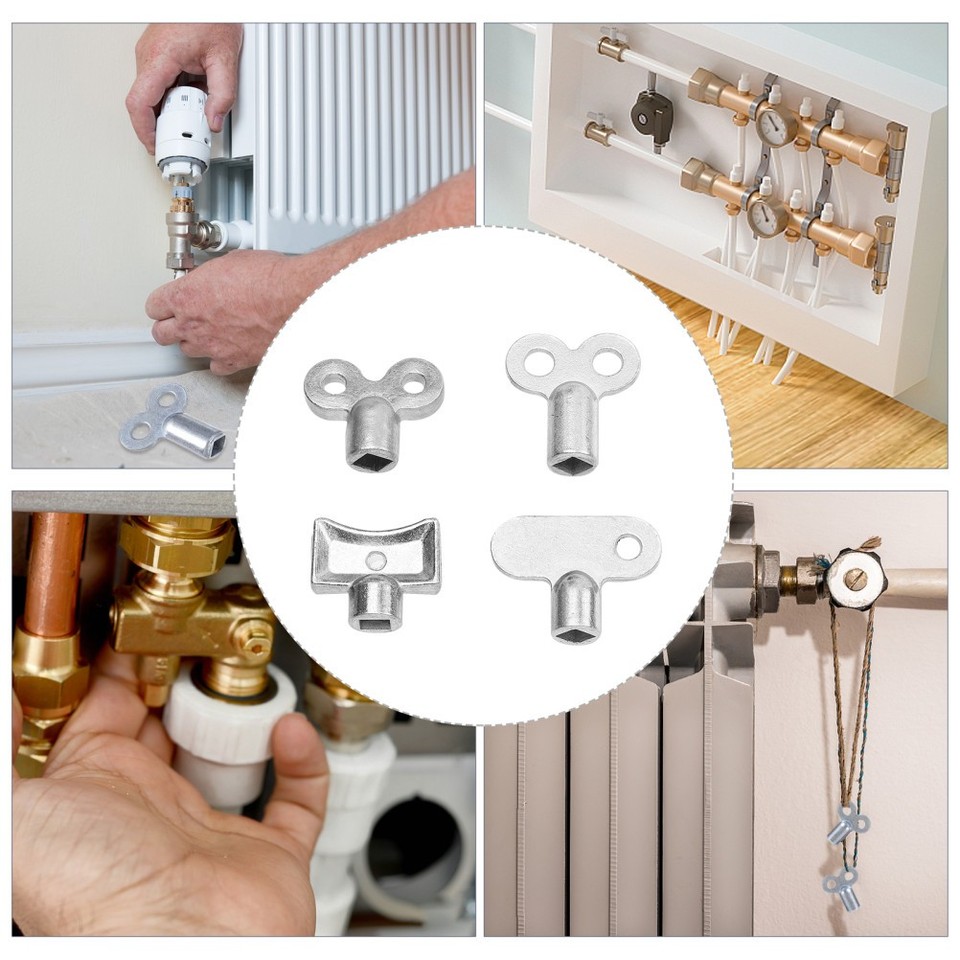 8pcs Radiator Valves Keys Radiator Bleed Hole Key Radiator Vent Air ...