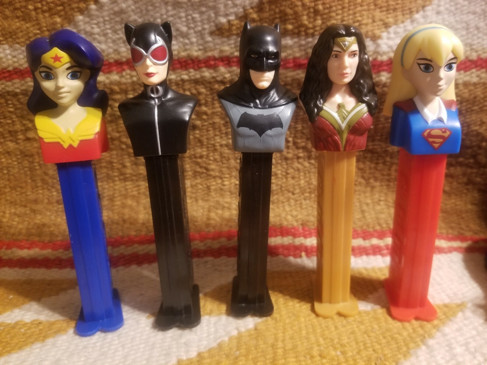 LOT OF 5 DC SUPER HERO PEZ DISPENSERS 2009 MIChina w UNOPEN CANDY IN ...