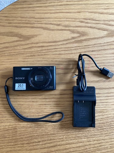 Sony Cyber-Shot DSC-W830 20.1 MP Camera Black w Battery SD Card ...