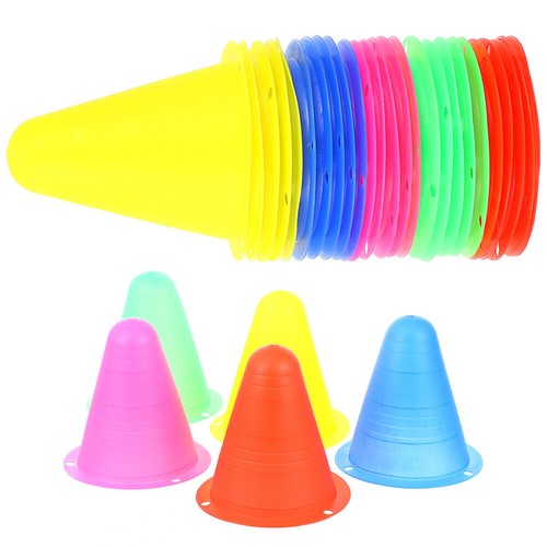 30 Pcs Sports Training Cones Small Roller Bollards Fitness Drills | eBay
