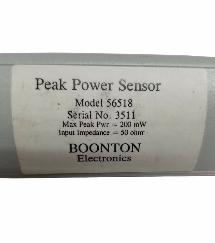 Boonton 56518 Peak Power Sensor W/ Boonton 95600005A Cable TESTED ...