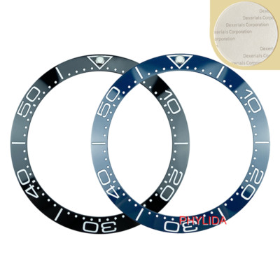 38mm Slope Black Blue Ceramic Bezel Insert For SKX Mod SM300M Sub Diver ...