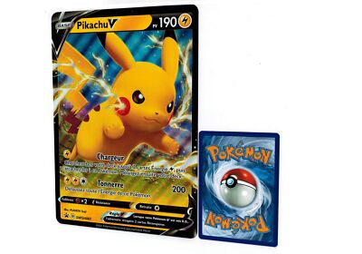 carte Pokémon SWSH061 Pikachu V JUMBO 190 PV Promo NEUF FR | eBay
