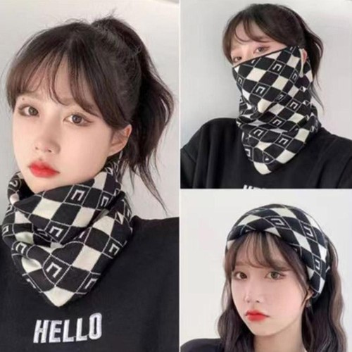 3 in 1 Warm Hanging Ear Mask Winter Knitted Scarf Windproof Sports ...