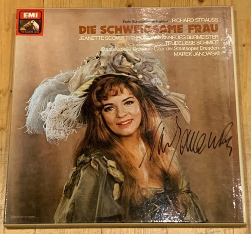 Signed MAREK JANOWSKI Richard Strauss Die schweigsame Frau EMI 3LP Box ...