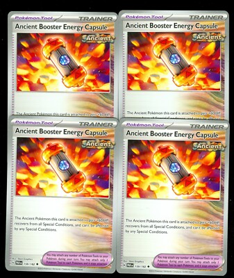 Pokemon ANCIENT BOOSTER ENERGY CAPSULE 159/182 Paradox Rift - - MINT 4X ...