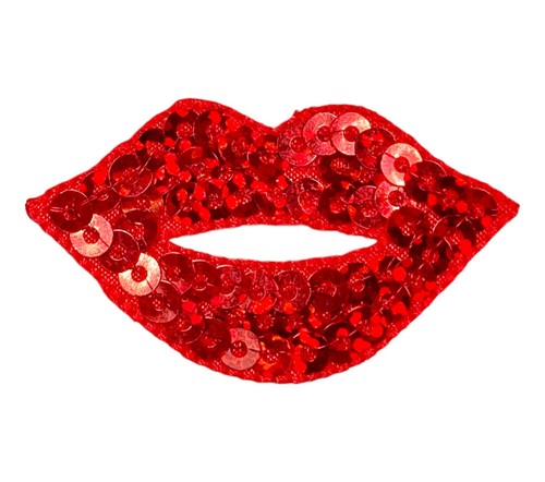 Red Sequin Lips, Iron on Patch (1) 727973516955| eBay