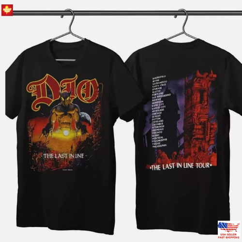 Dio Last In Line Tour T-Shirt Heavy Metal Rock Band Concert Tee Vintage ...