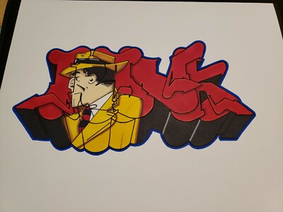 Frank Graffiti Art Original Dick Tracy 11x14 Pop Art Abstract Animation ...
