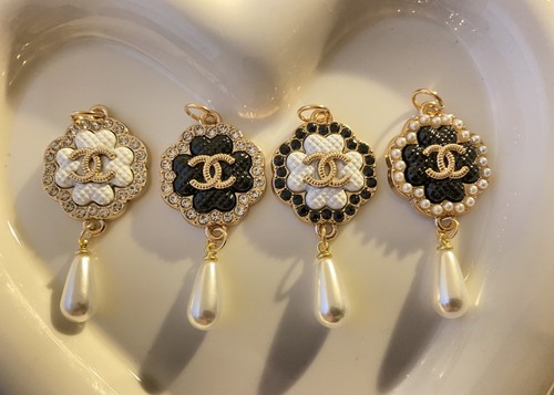 Lot Of 4 Chanel Zipper Pull Button Charms | eBay