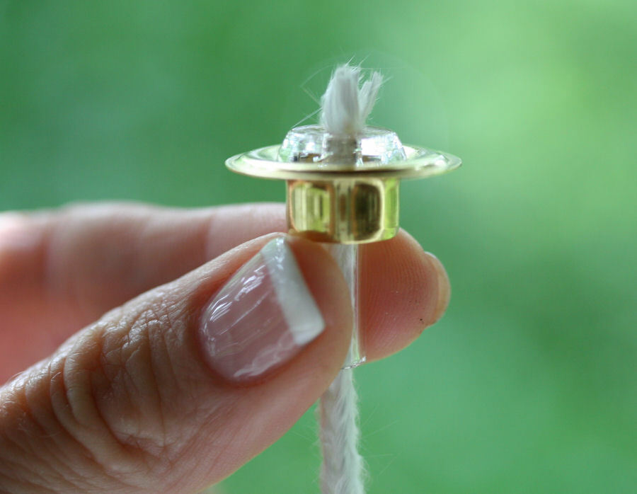 2 Glass Wick Holders | Flat Flange Glass Wick Tubes | Brass Rings | 8 ...