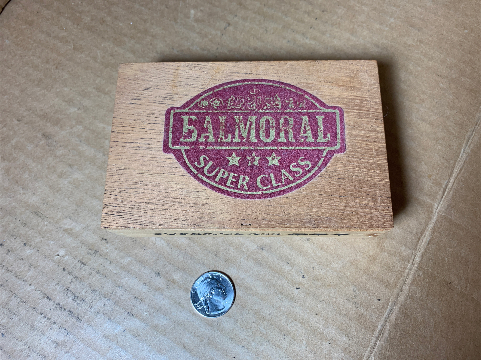 Vintage Rare Dutch Wood Cigar Box Balmoral Super Class Holland Smit Ten ...