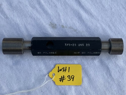 ALAMEDA -THREAD PLUG GAGE -LH 7/8-28 UNS-2-B GO .8518 .8568 | eBay