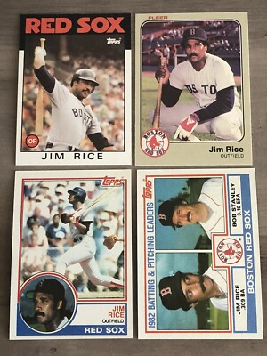 Jim Rice 4 Card Lot. Assorted Early 1980's Player Cards. Boston Red Sox ...