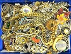 Over 1 lb Lot Vintage Now Costume JUNK Jewelry Part SCRAP Bead Crafting ...