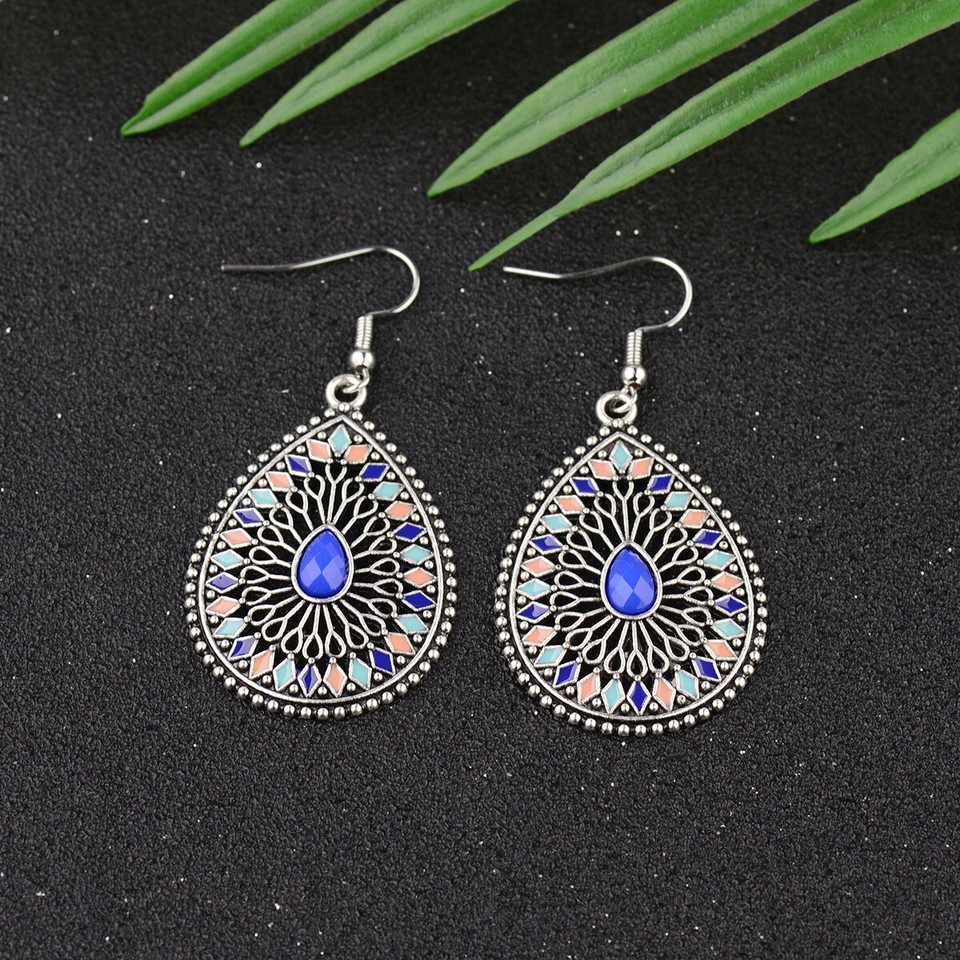 New Women's Vintage Bohemian Boho Style Multicolor Drip Drop/Dangle ...