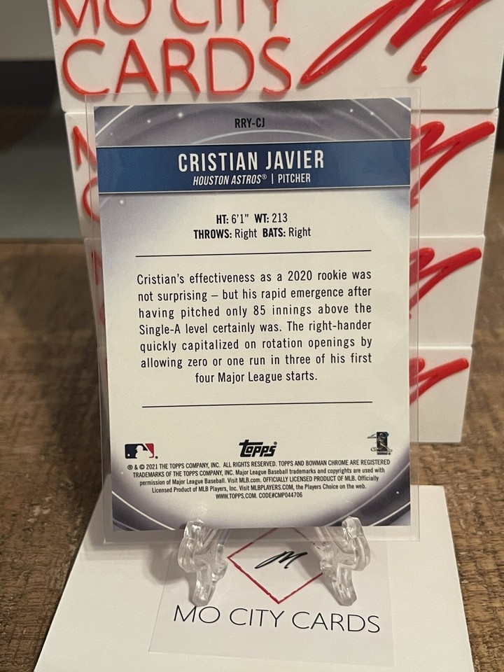2021 Bowman Chrome Rookie of the Year Favorites Mojo #RRY-CJ Cristian ...