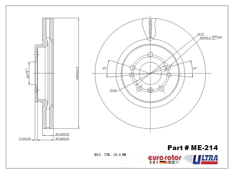 Disc Brake Rotor-Where Value and Performance Meet. Ultra ME-214 for ...