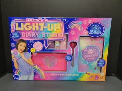 Just My Style Secret Message Light-Up Diary Studio Art & Craft Kit (100 ...