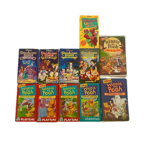 Lot of 11 Vtg 90s Disney Movie Sing Along Songs Winnie the Pooh VHS ...