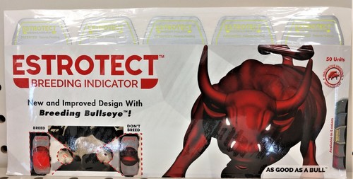 Estrotect Heat Estrus Detector Patches 50ct Yellow AI Breeding Cattle ...